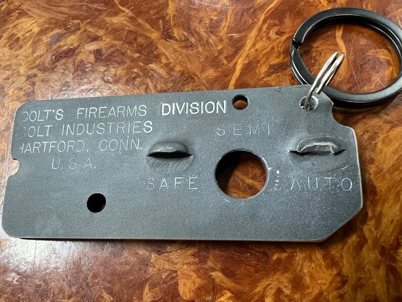 Colt M16A1 Keychain Made From Retired Surplus Demilled M16, USGI ...