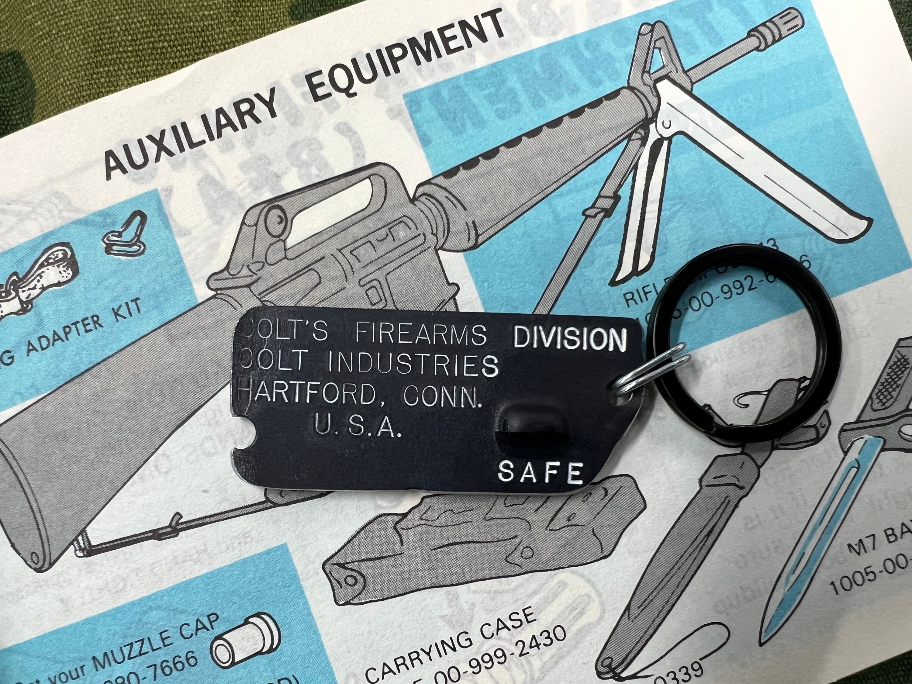 Colt M16A1 Keychain Made From Retired Surplus Demilled M16, USGI ...