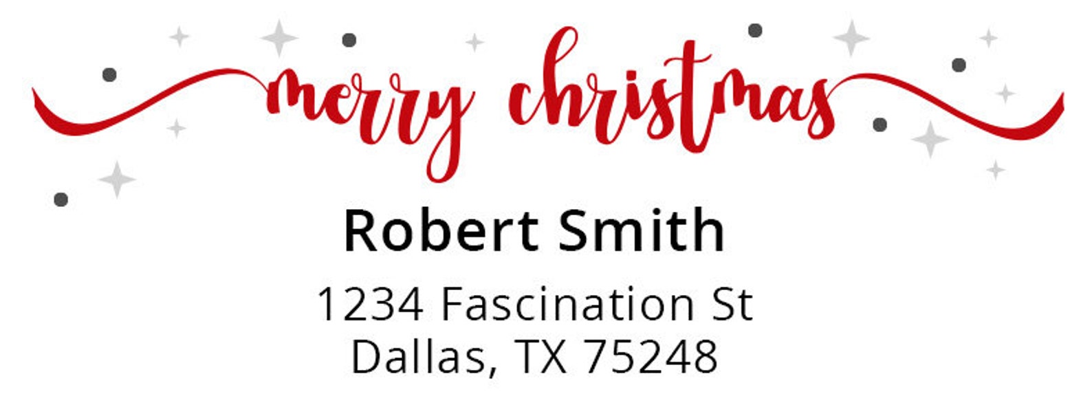 Printable Christmas Return Address Labels, Christmas Return Labels ...