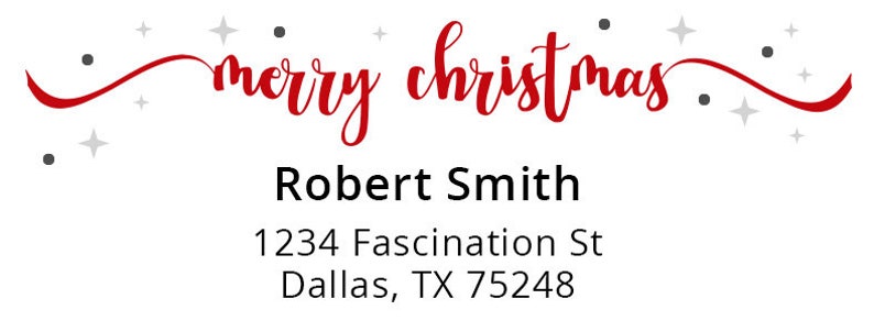 Printable Christmas Return Address Labels Template (2 5/8" X 1") - Etsy