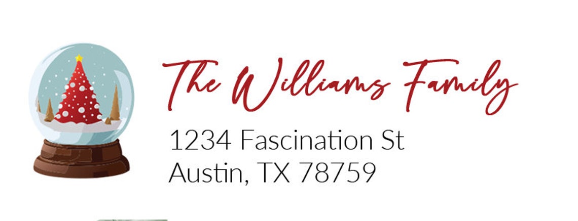 Printable Christmas Return Address Labels, Excel Template (digital ...