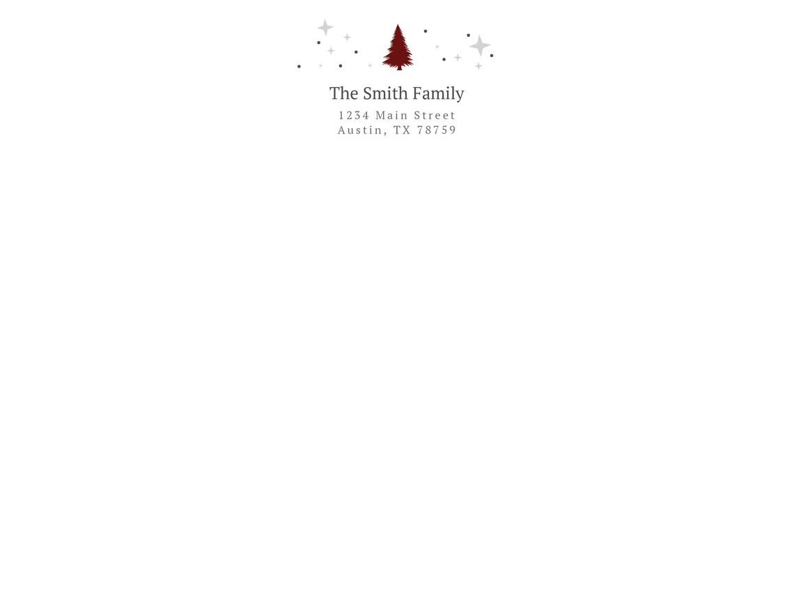 Printable Christmas Envelope Template, Holiday Cards (digital Download ...