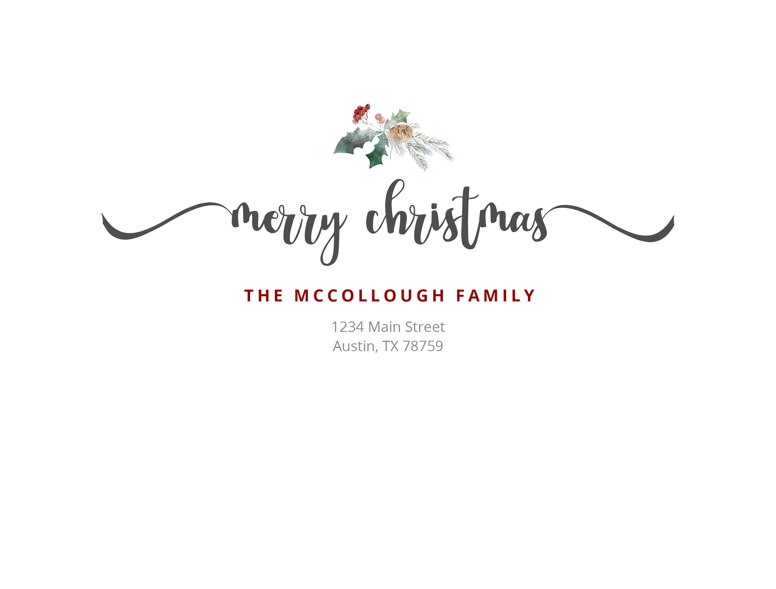 Christmas Envelope Template, Printable Holiday Cards (digital Download ...