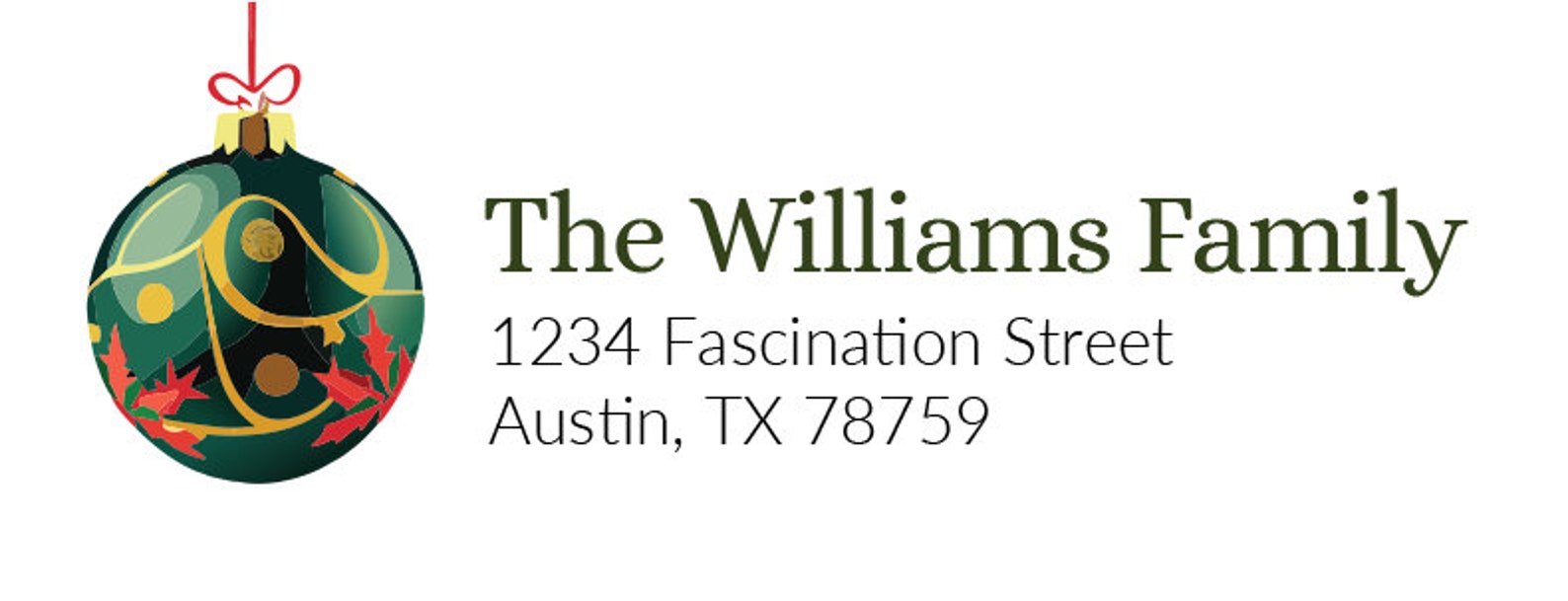 Printable Christmas Return Address Labels Template (excel & Word) - Etsy