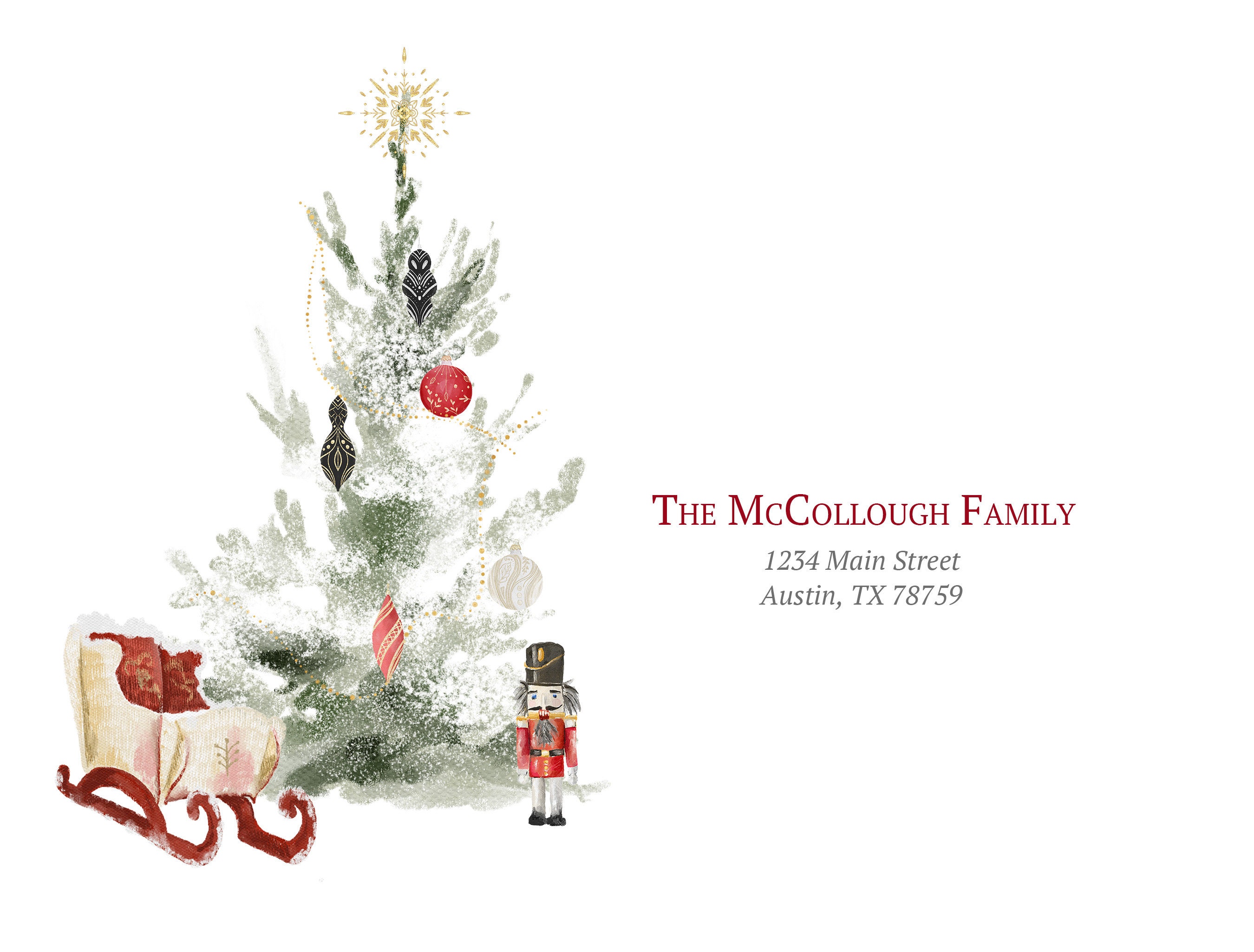 Christmas Envelope Template, Printable, Digital Download, Instant ...