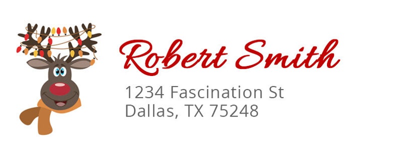 Printable Christmas Return Address Labels, Christmas Return Labels ...