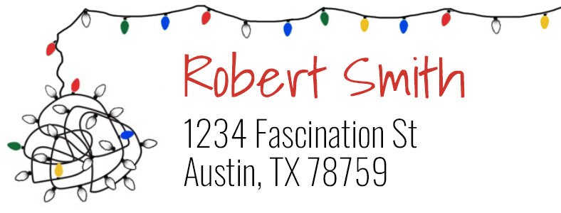 Printable Christmas Return Address Labels Template (digital Download ...