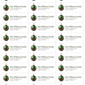 Printable Christmas Return Address Labels Template (excel & Word) - Etsy