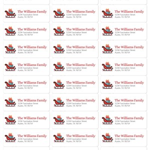 Printable Christmas Return Address Labels, Christmas Return Labels ...