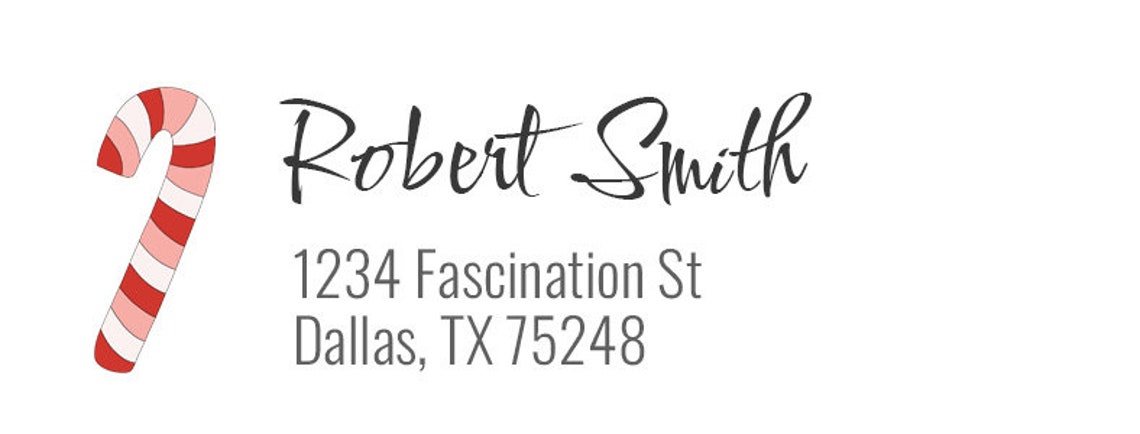 Printable Christmas Return Address Labels, Christmas Return Labels ...