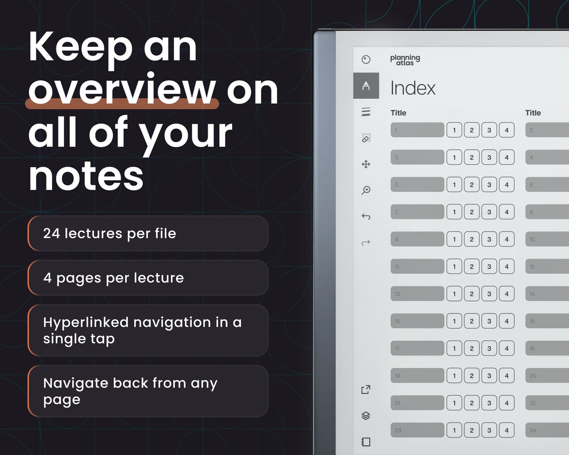 Remarkable Cornell Notes Notebook, PDF Format, Hyperlinked, Left Hand ...