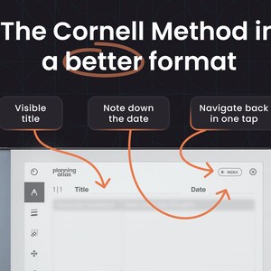 Remarkable Cornell Notes Notebook, PDF Format, Hyperlinked, Left Hand ...