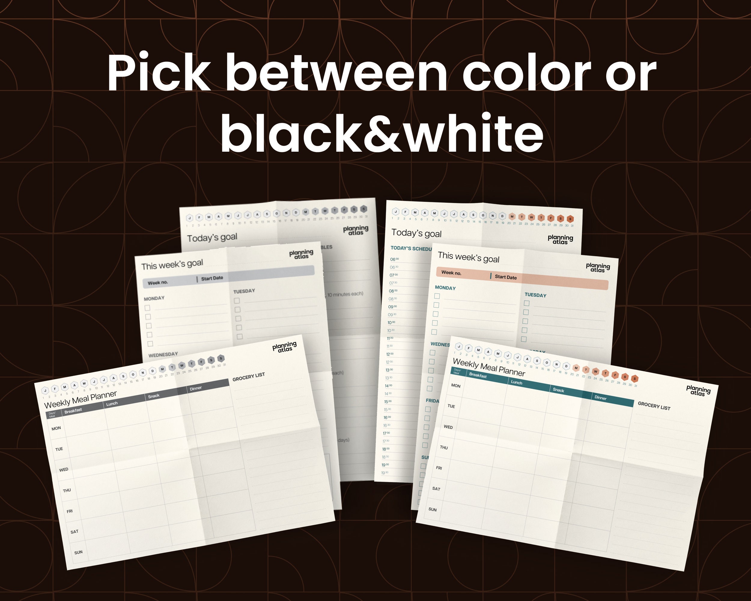 Printable Weekly Productivity Bundle, Weekly Planner, Meal Planner, A4 ...