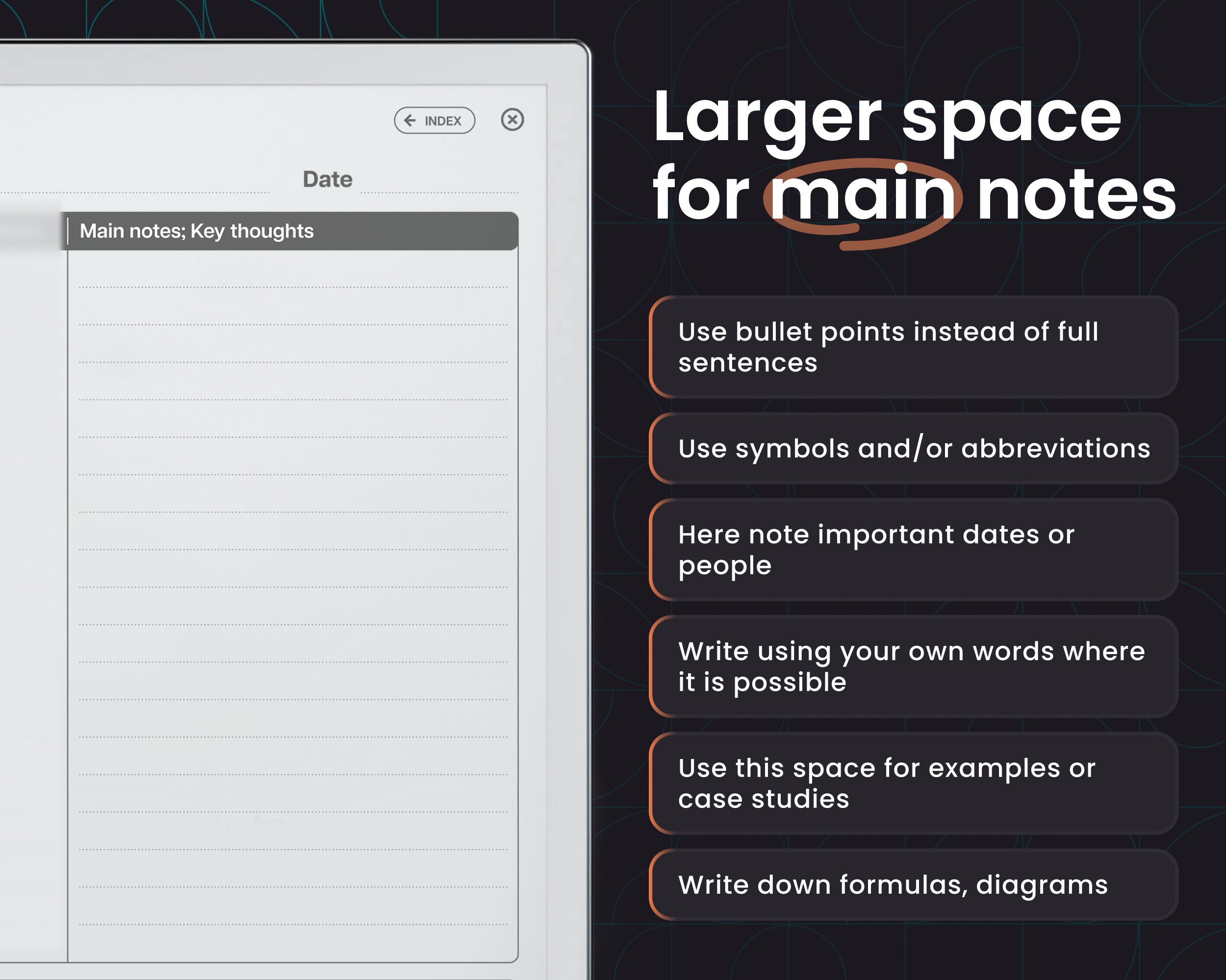 Remarkable Cornell Notes Notebook, PDF Format, Hyperlinked, Left Hand ...