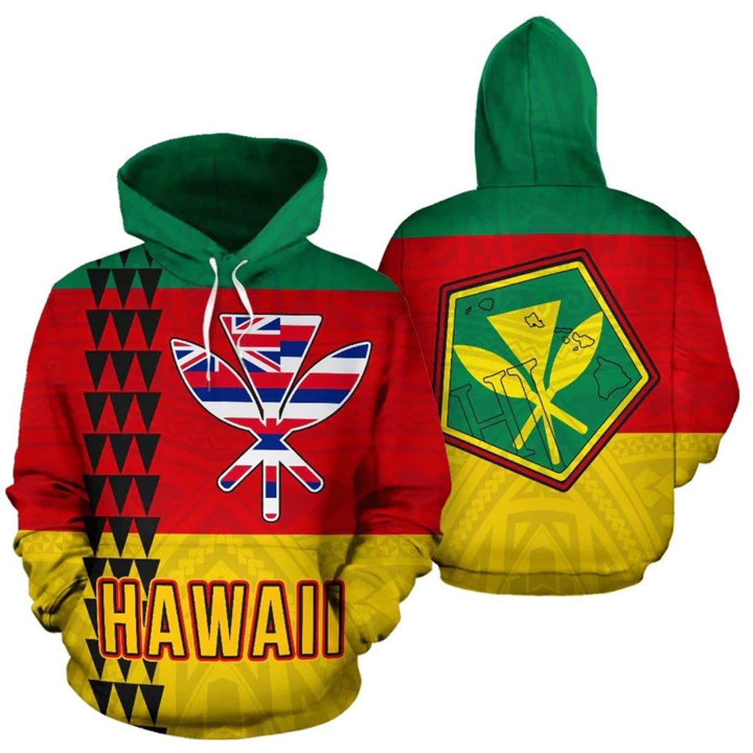 Statunedstore Unisex Hoodies 3D Printed Hawaii Kanaka Flag - Etsy