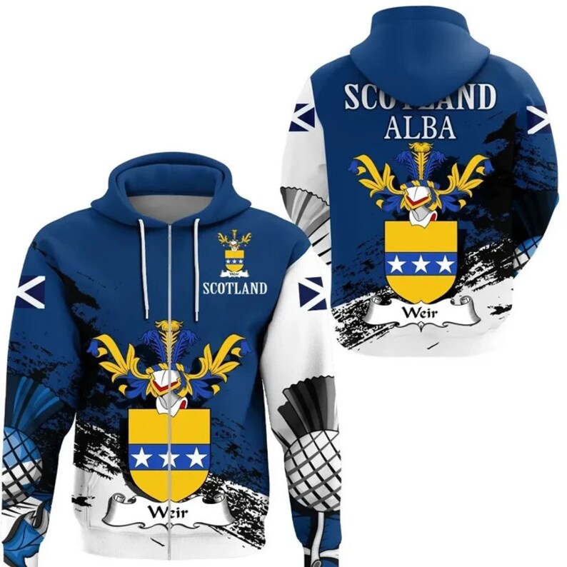 Statunedstore Weir Scottish Family Crest Zip Special Scotland - Etsy