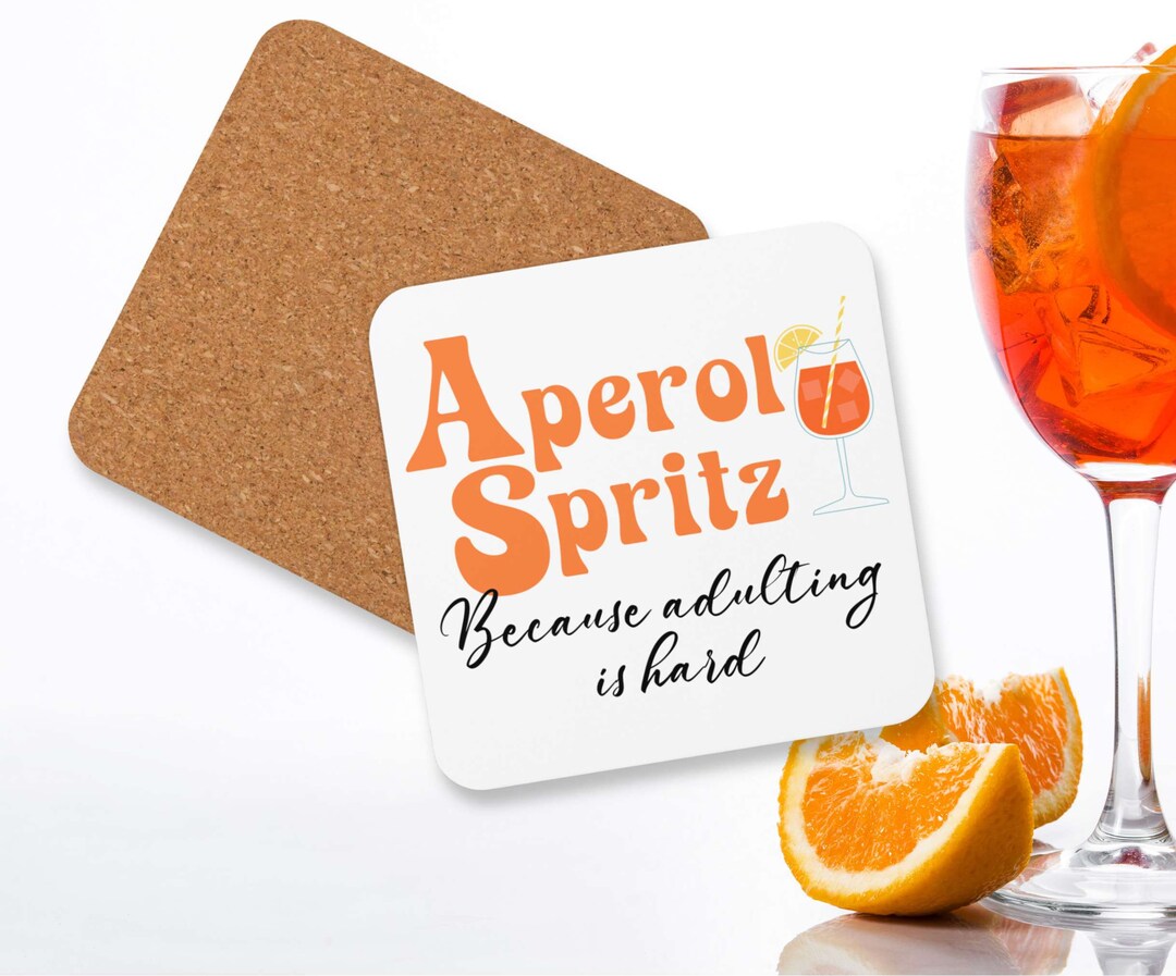 Aperol Spritz Coaster, Theme Bridal Shower Decor, Cocktail Party ...
