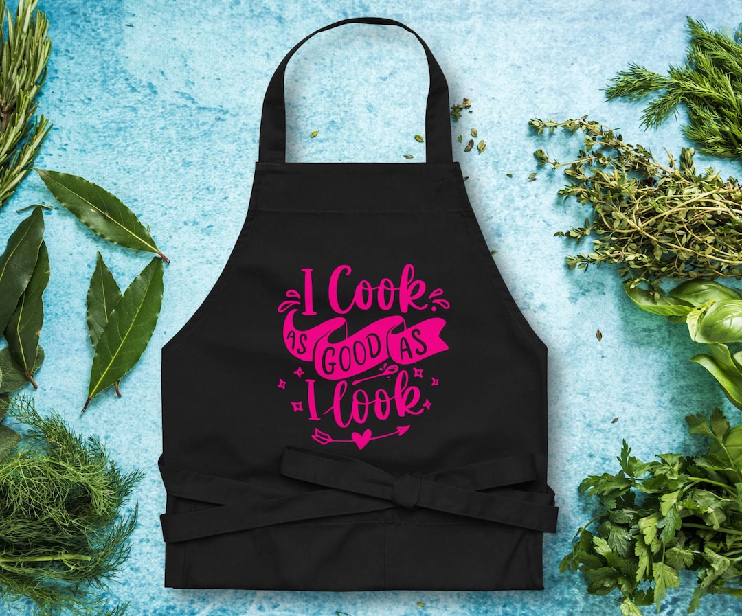 Organic Cotton Apron, Black Apron, Housewarming Gift, Gifts for Her ...