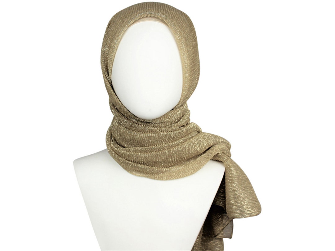 Golden Sparkle Hijab, Formal Hijab, Party Hijab, Eid Hijab, Special ...