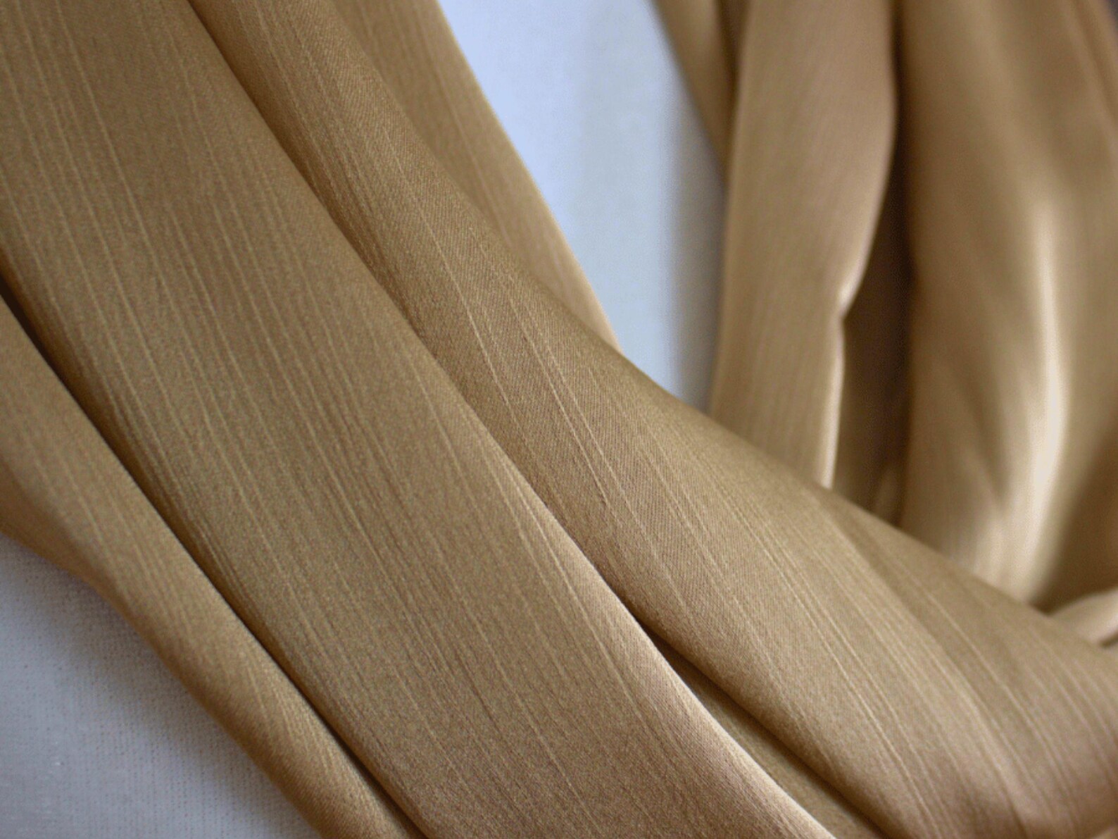 Golden Bronze Satin Crinkle Hijab, Party Evening Wear - Etsy