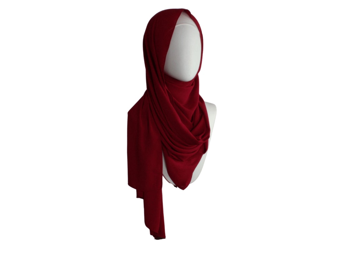Premium Chiffon Hijab, Red Hijab, Cherry Red Chiffon Hijab, Hijab Gifts ...
