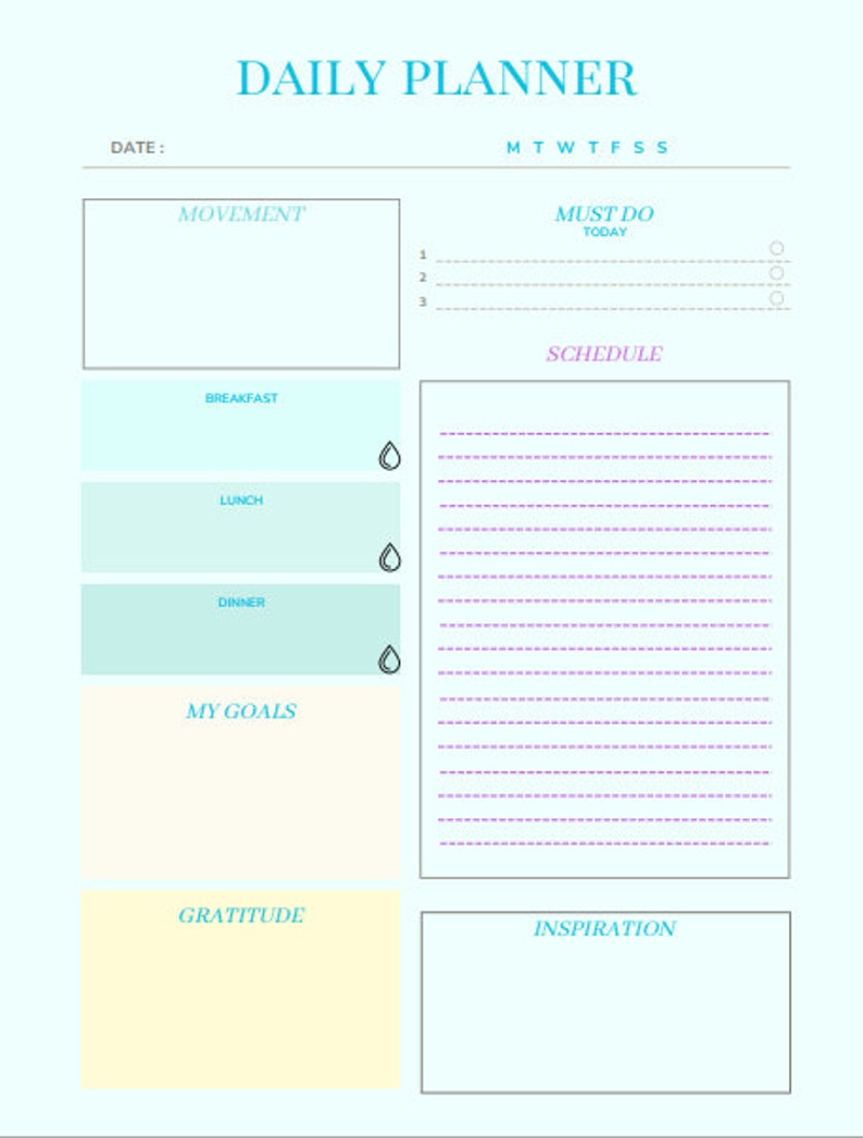 Weekly and Daily Planner Sheets - Etsy