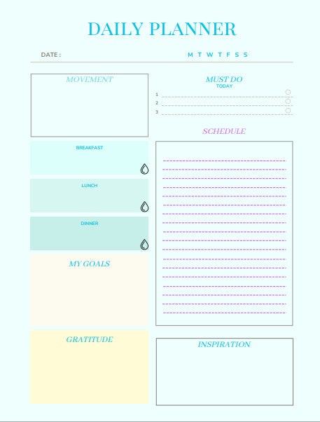 Weekly and Daily Planner Sheets - Etsy