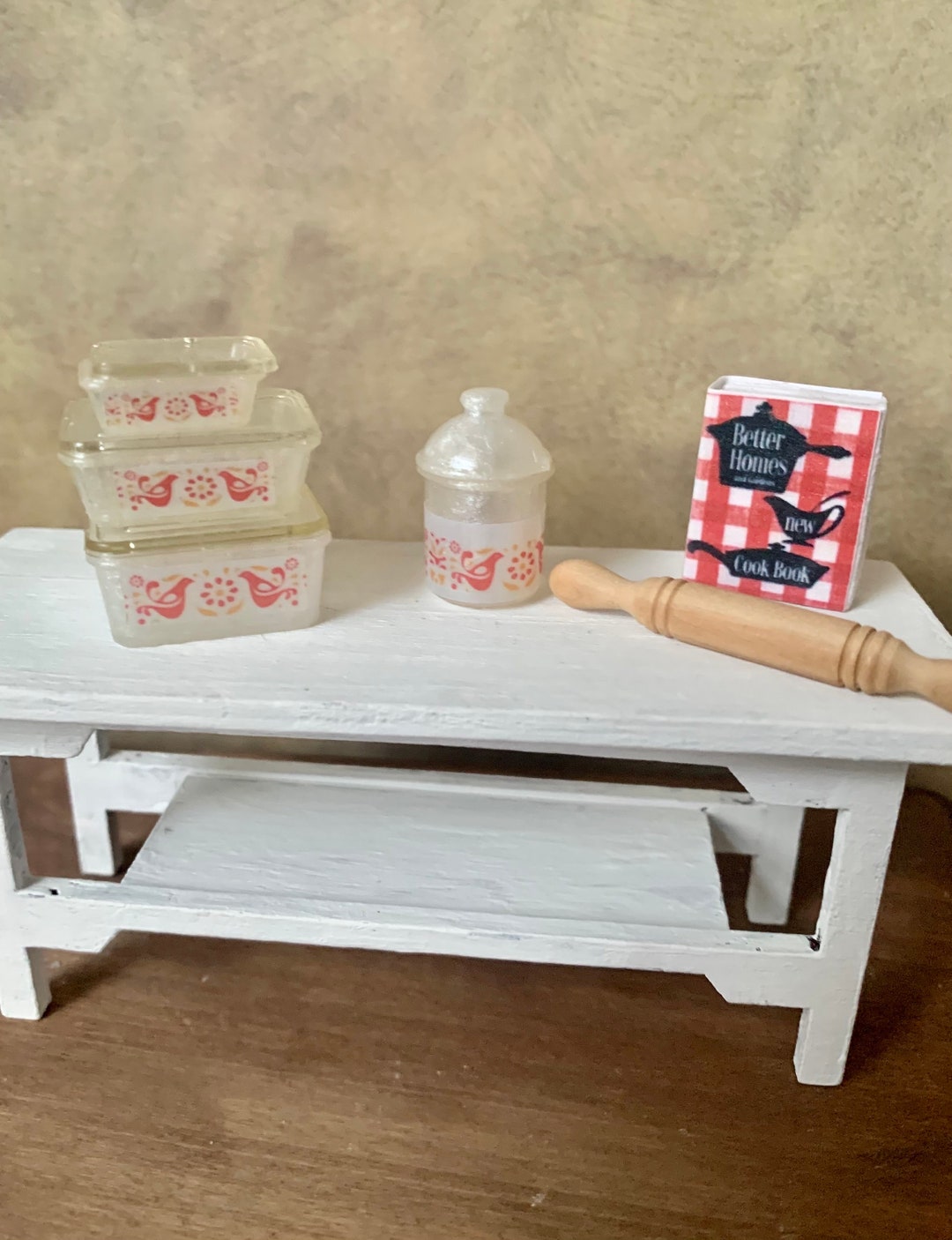 Miniatures Pyrex Inspired Friendship Design Containers With Lids and ...