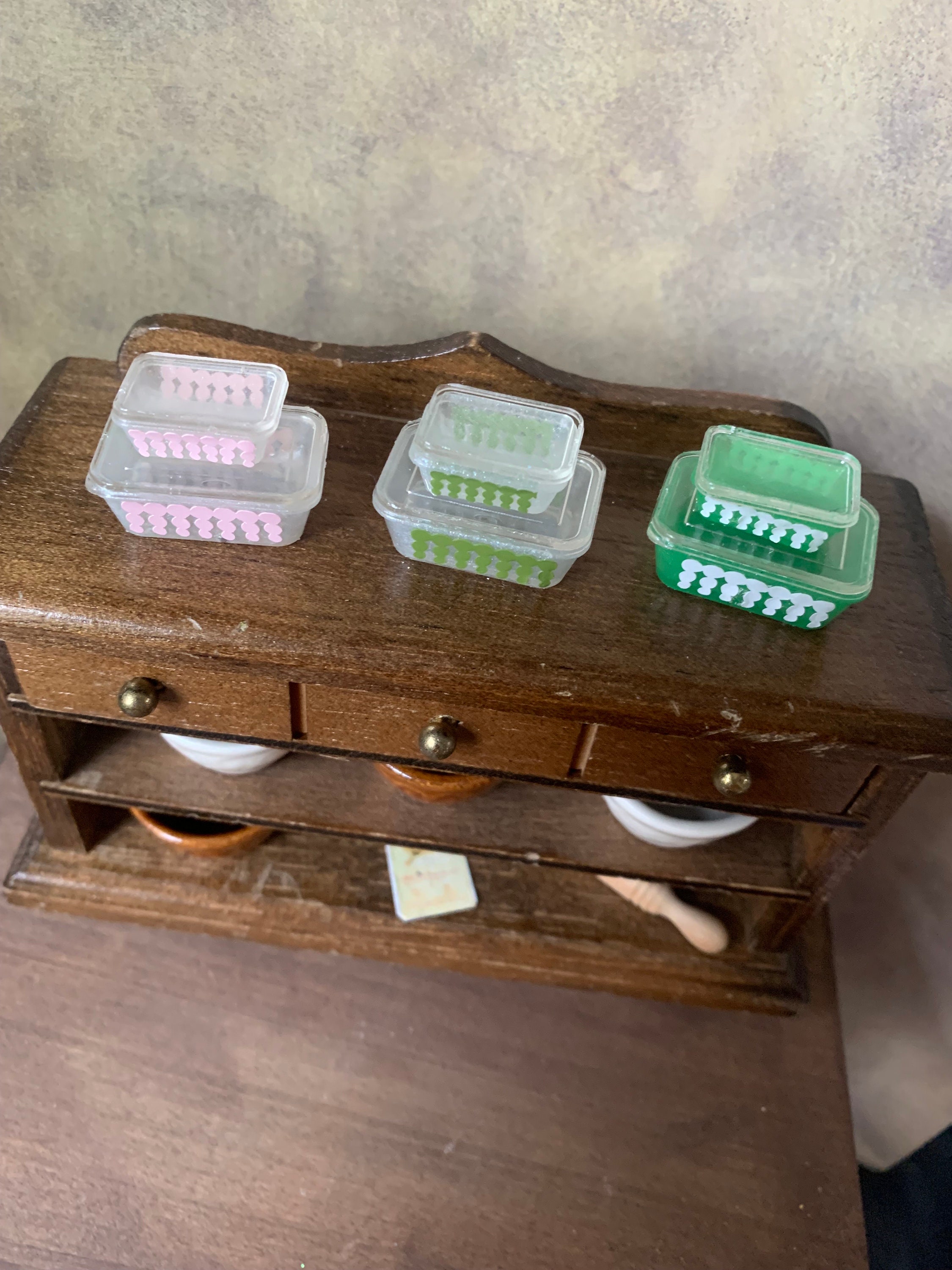 Miniature Dollhouse Tupperware Retro Inspired Pyrex Containers Lot Set ...