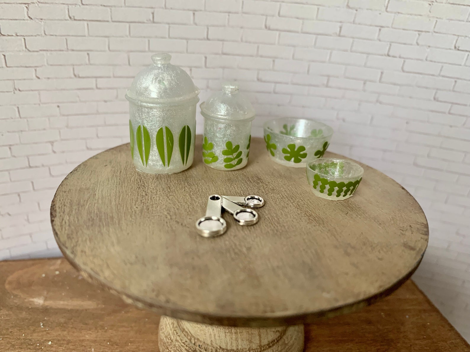 Miniature Bundle Lot Set Retro Patterns Pyrex Canisters Mixing Bowls ...