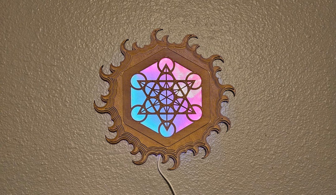 Metatron LED Wall Hanging / Night Light / Zen Space / Sacred Geometry ...