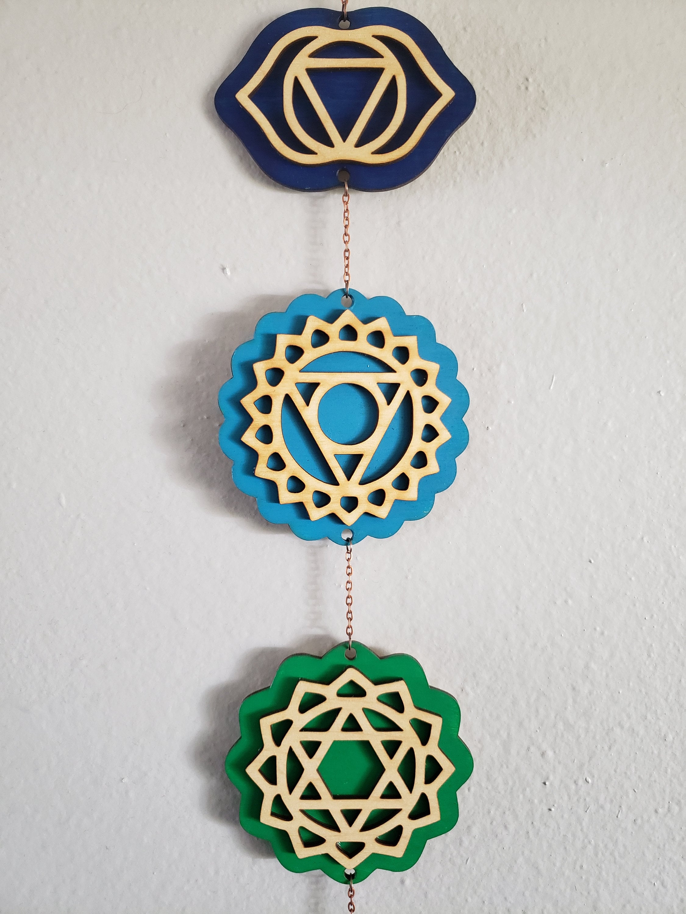 Seven Chakras Wall Hanging / Chakra Wall Decor / Rainbow Chakra Wall ...