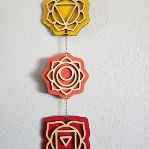 Seven Chakras Wall Hanging / Chakra Wall Decor / Rainbow Chakra Wall ...