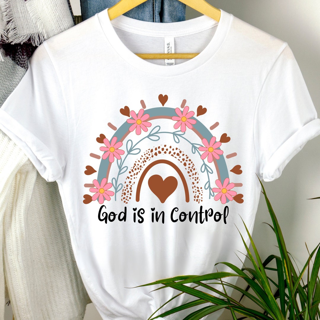 God is in Control Shirt Faith Tshirt Sunflower Tshirt Womens Tshirt ...