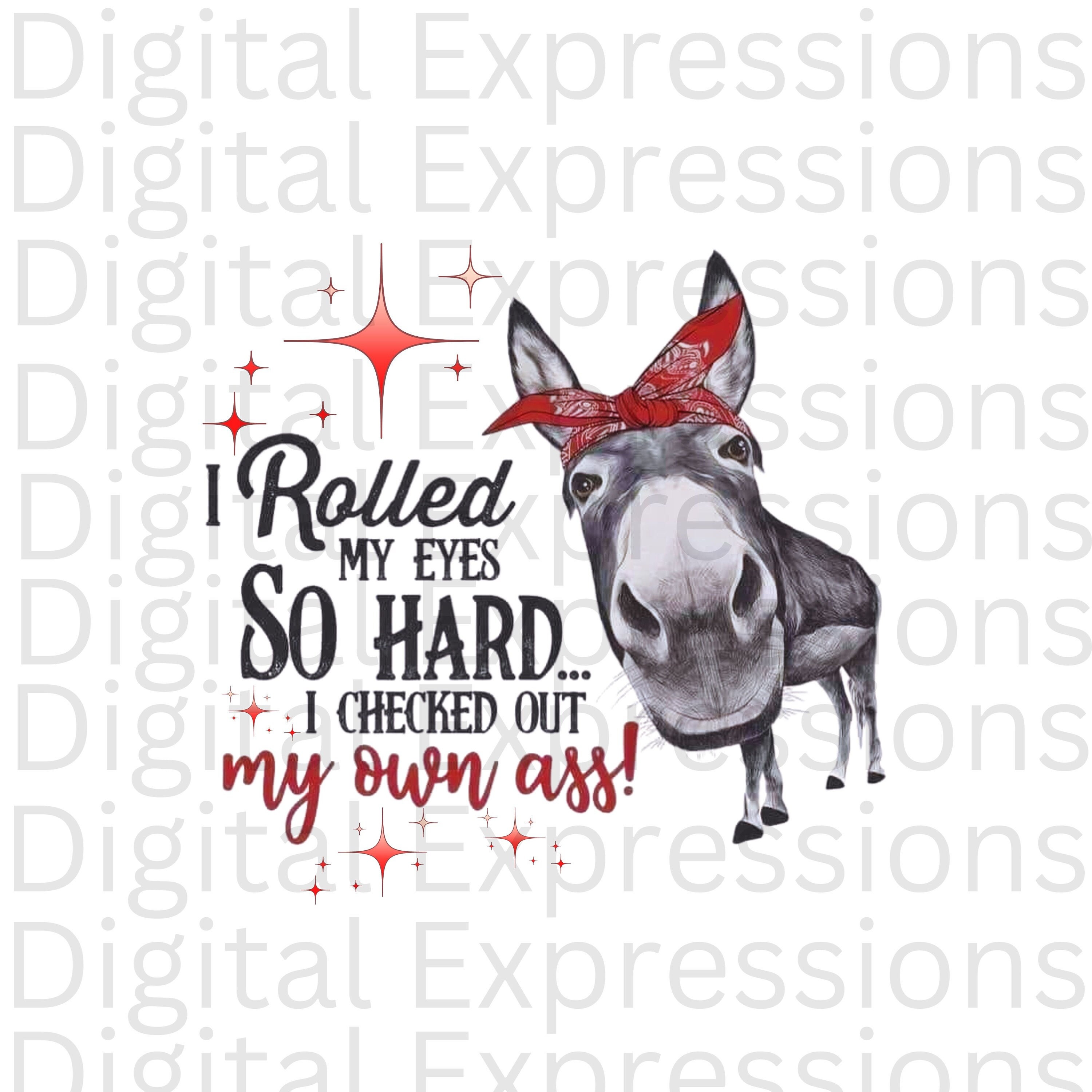 Sarcastic Donkey PNG for T-shirt JPG Instant Download - Etsy