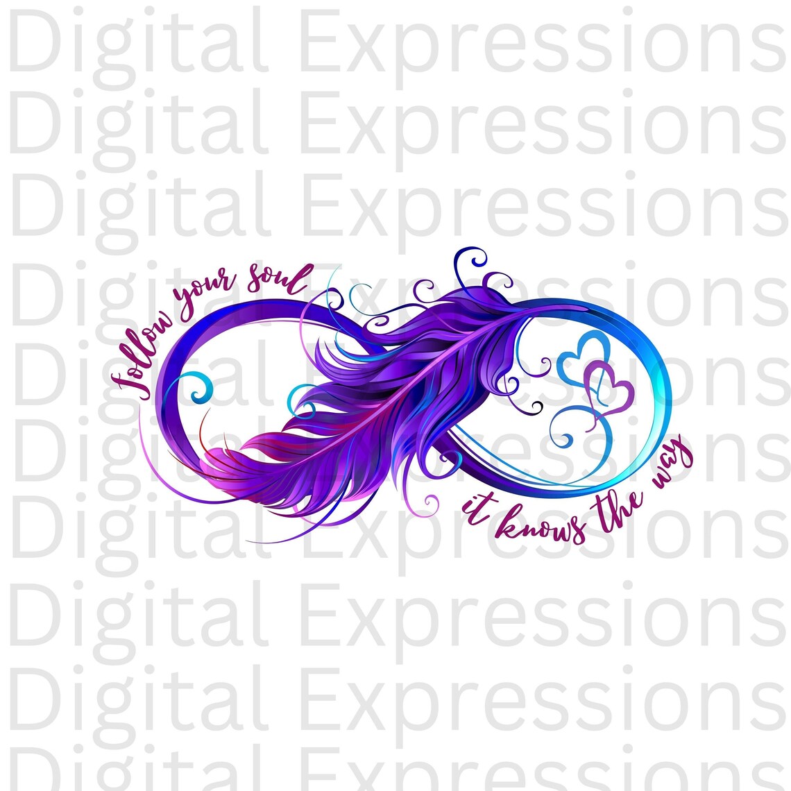 Infinity Feather PNG File JPG File Instant Download Printable Png ...