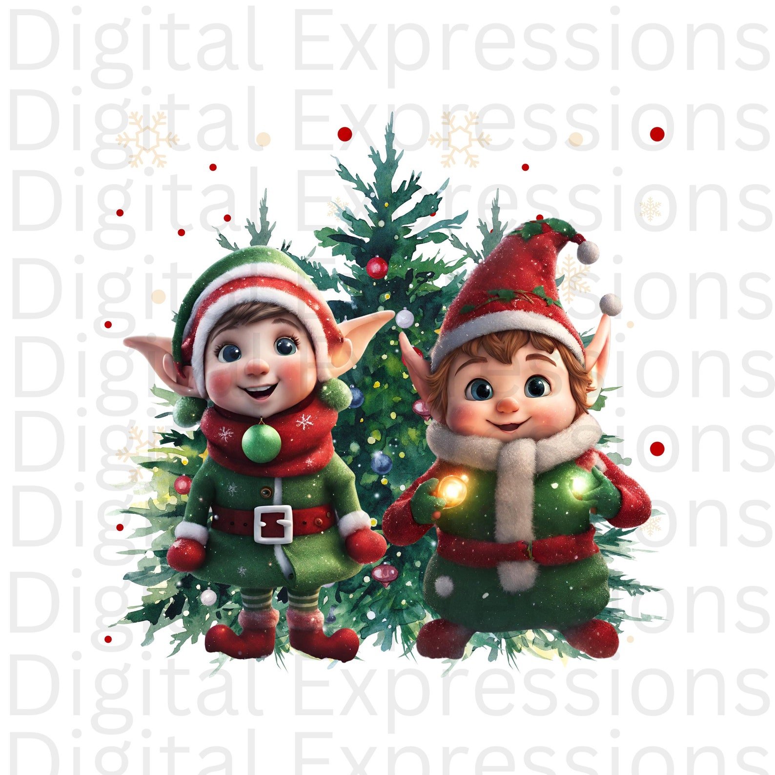 Set of 3 Christmas Elves PNG Christmas Elf Graphic Christmas Design Elf ...