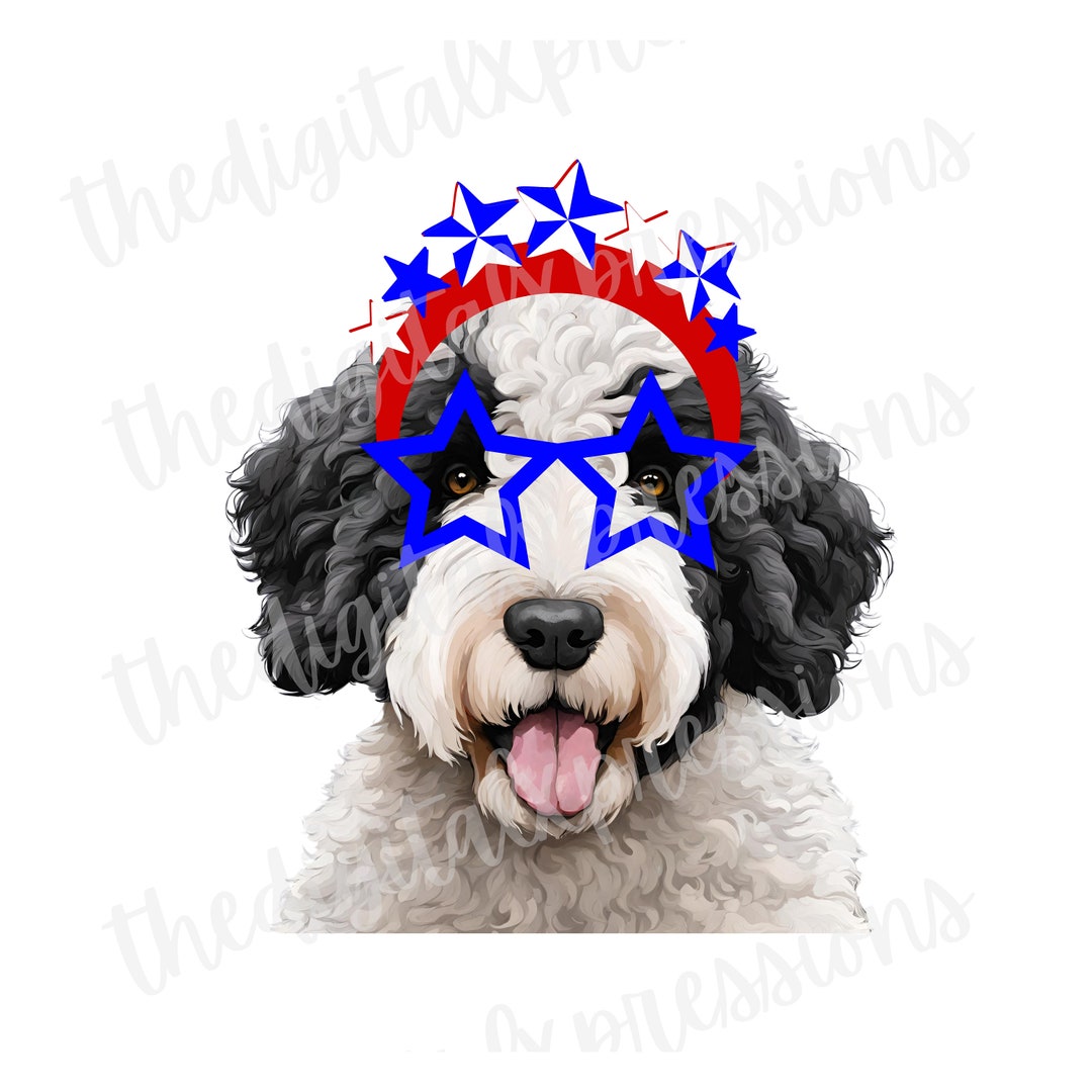 Independence Day Sheepadoodle PNG Memorial Day Digital Download Dog ...