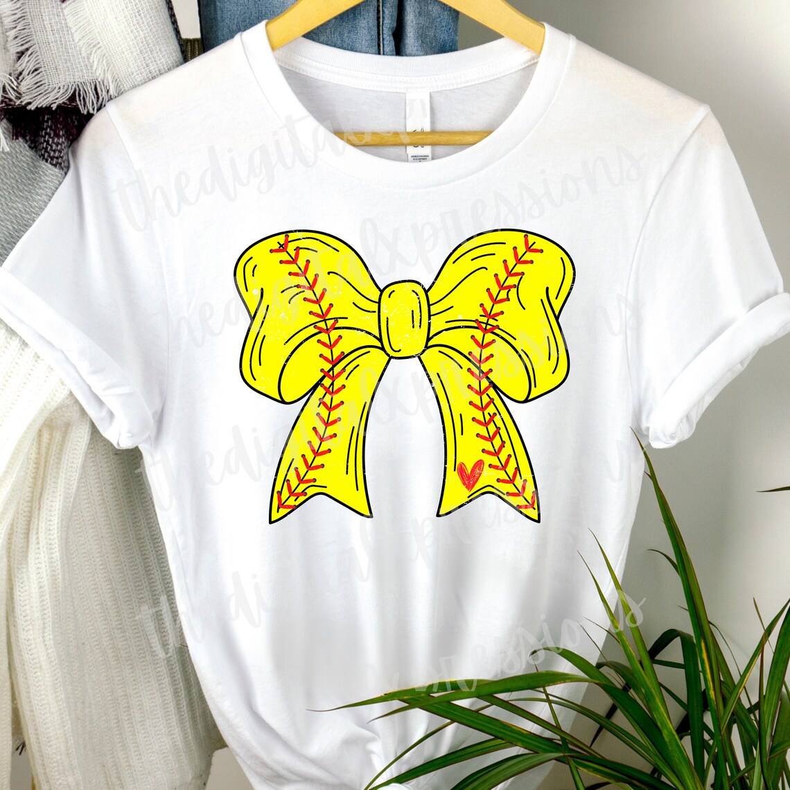 Softball Bow PNG: Ball Game Printable Design (digital Download) - Etsy
