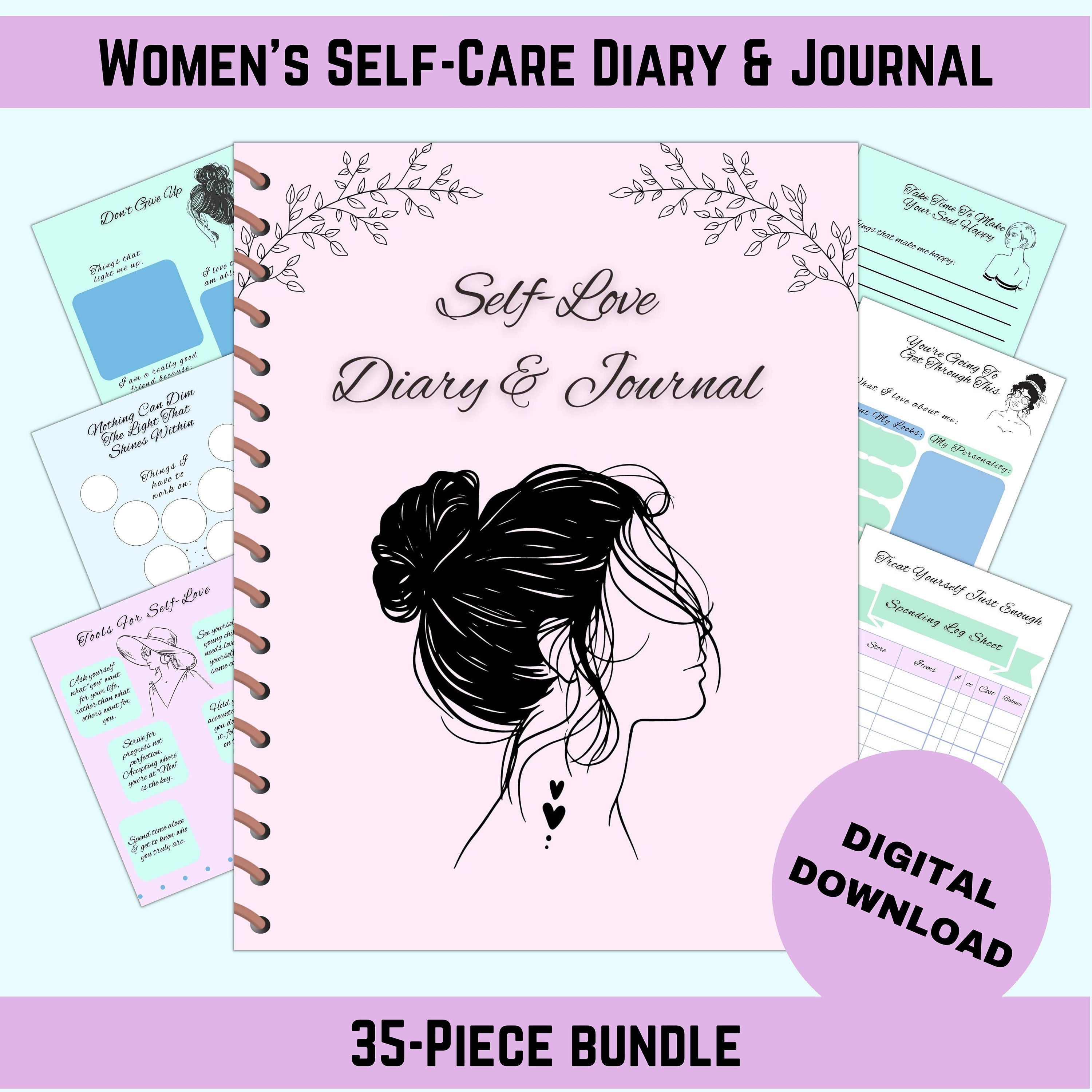 Self-care. Self-love Digital Download Planner. Journal. Diary. Instant ...