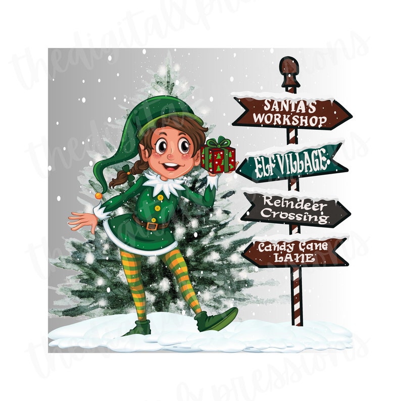 Christmas Elf PNG Elf Clipart Instant Download Printable Christmas ...