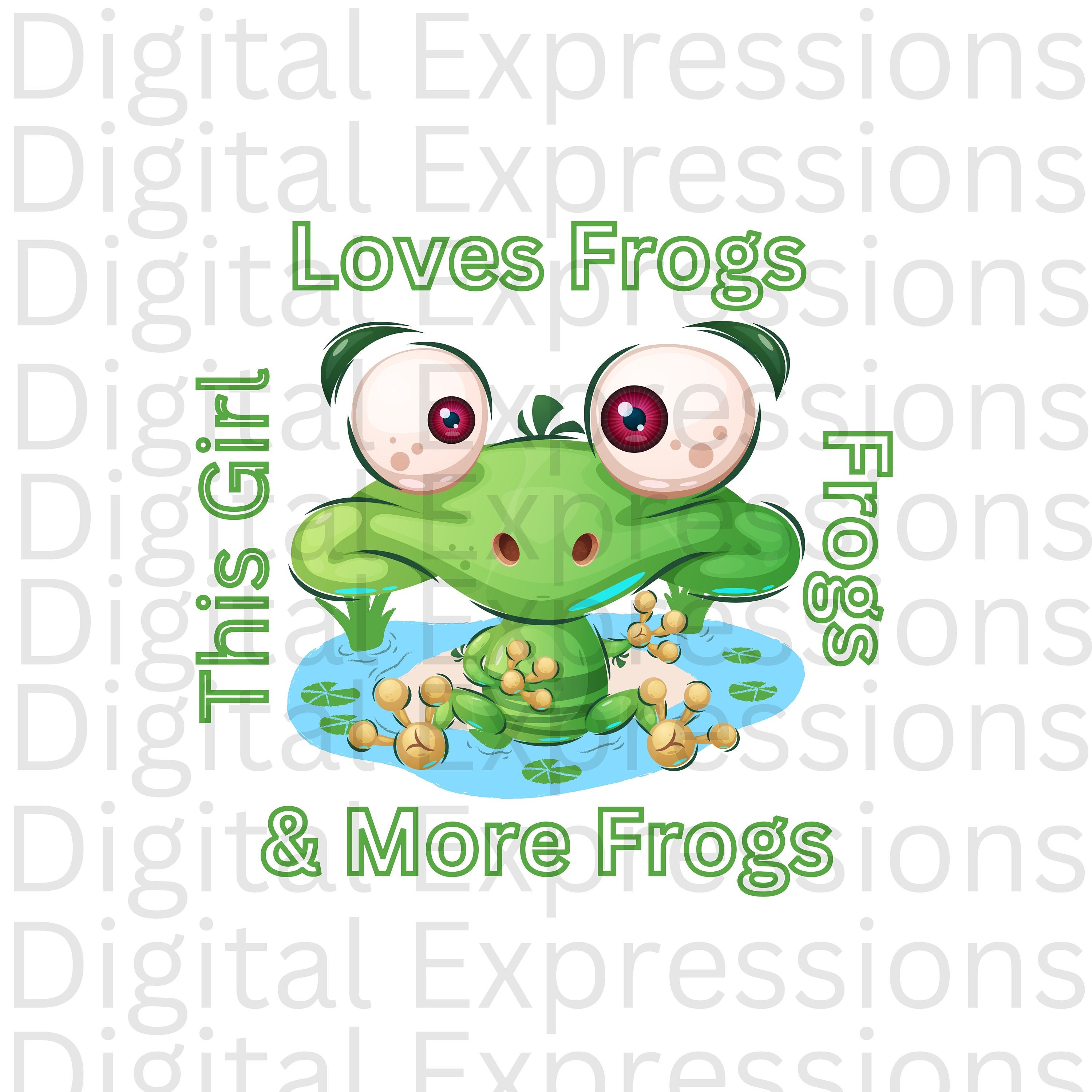 Frog PNG Love Frogs Instant Download Printable Png Digital - Etsy