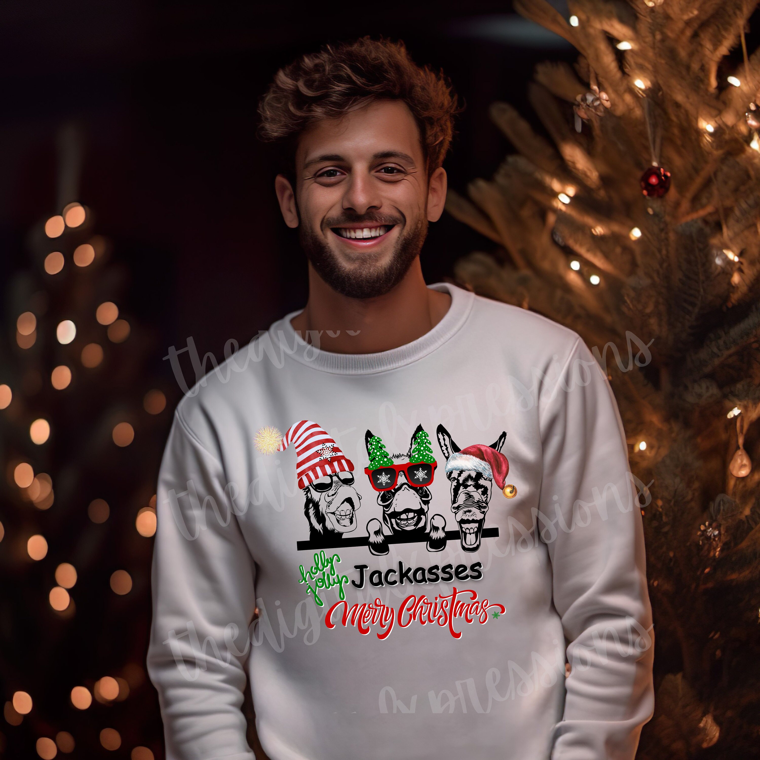 Donkey PNG Christmas PNG Instant Download Printable Png Jackass Shirt ...