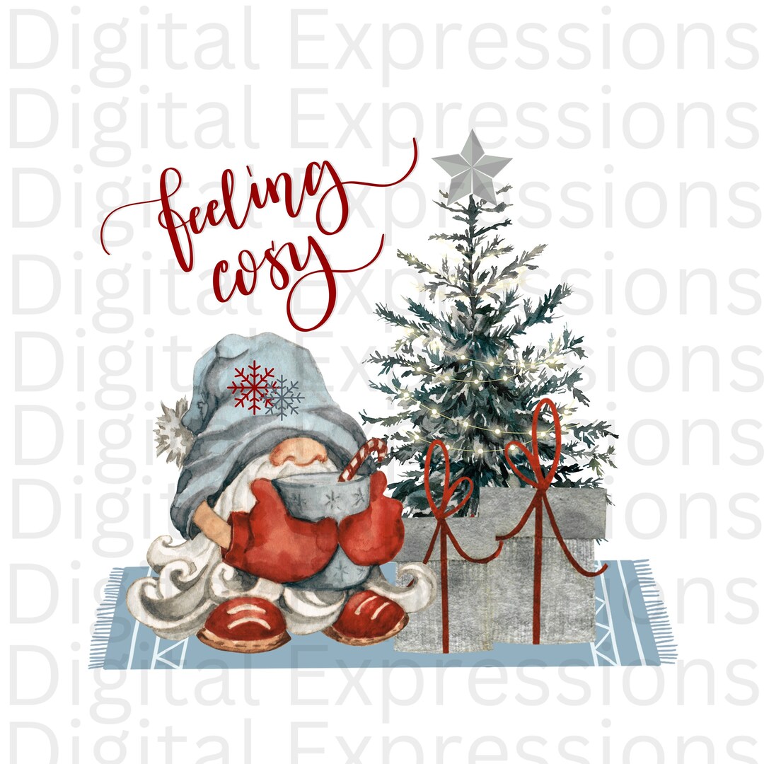 Christmas PNG Gnome Clipart Instant Download Printable Christmas Tree ...