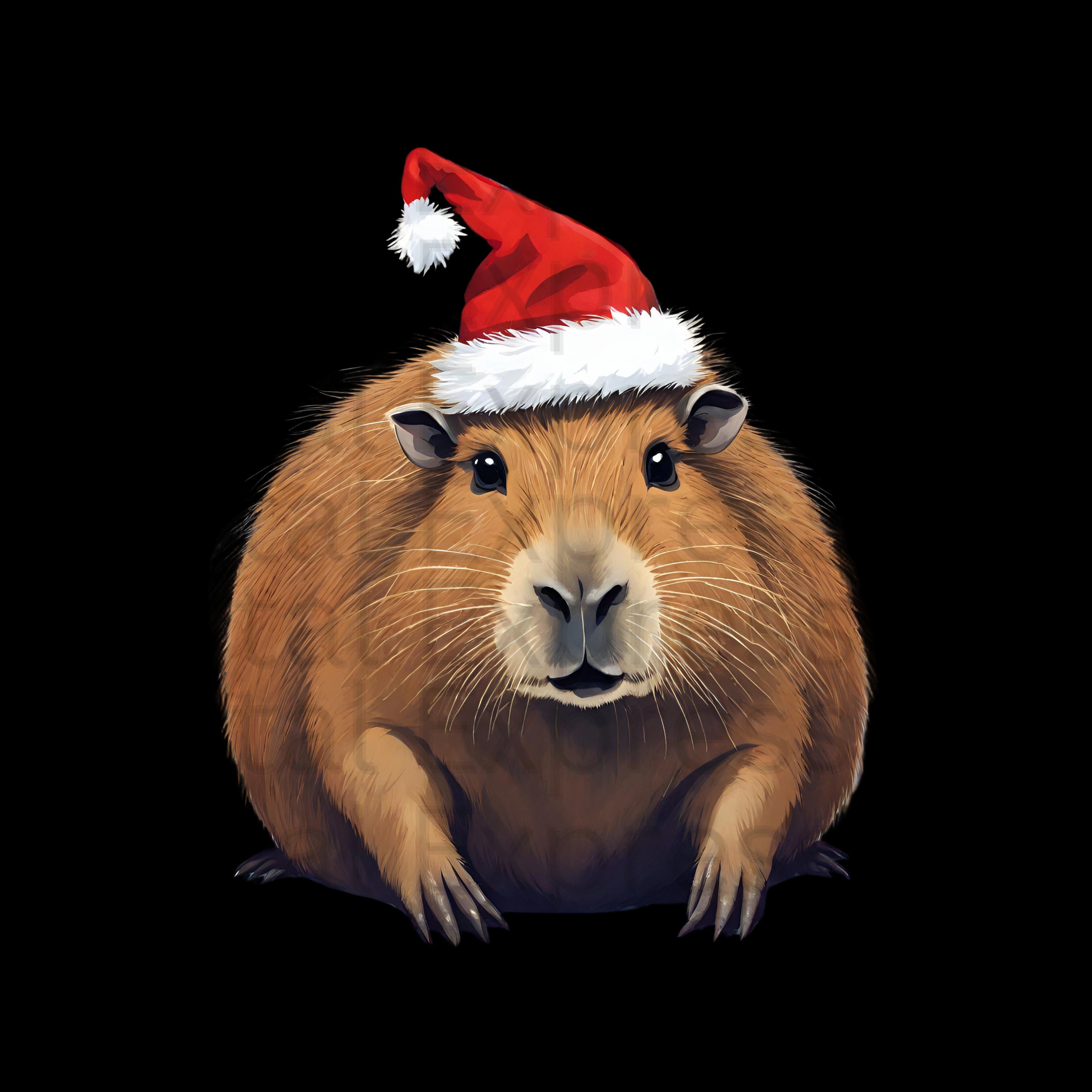Christmas Capybara PNG Capybara Graphic Capybara Design Animal Clipart ...