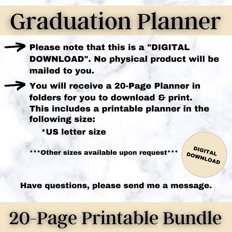 High School Graduation Planner PDF Files Instant Download Printable ...