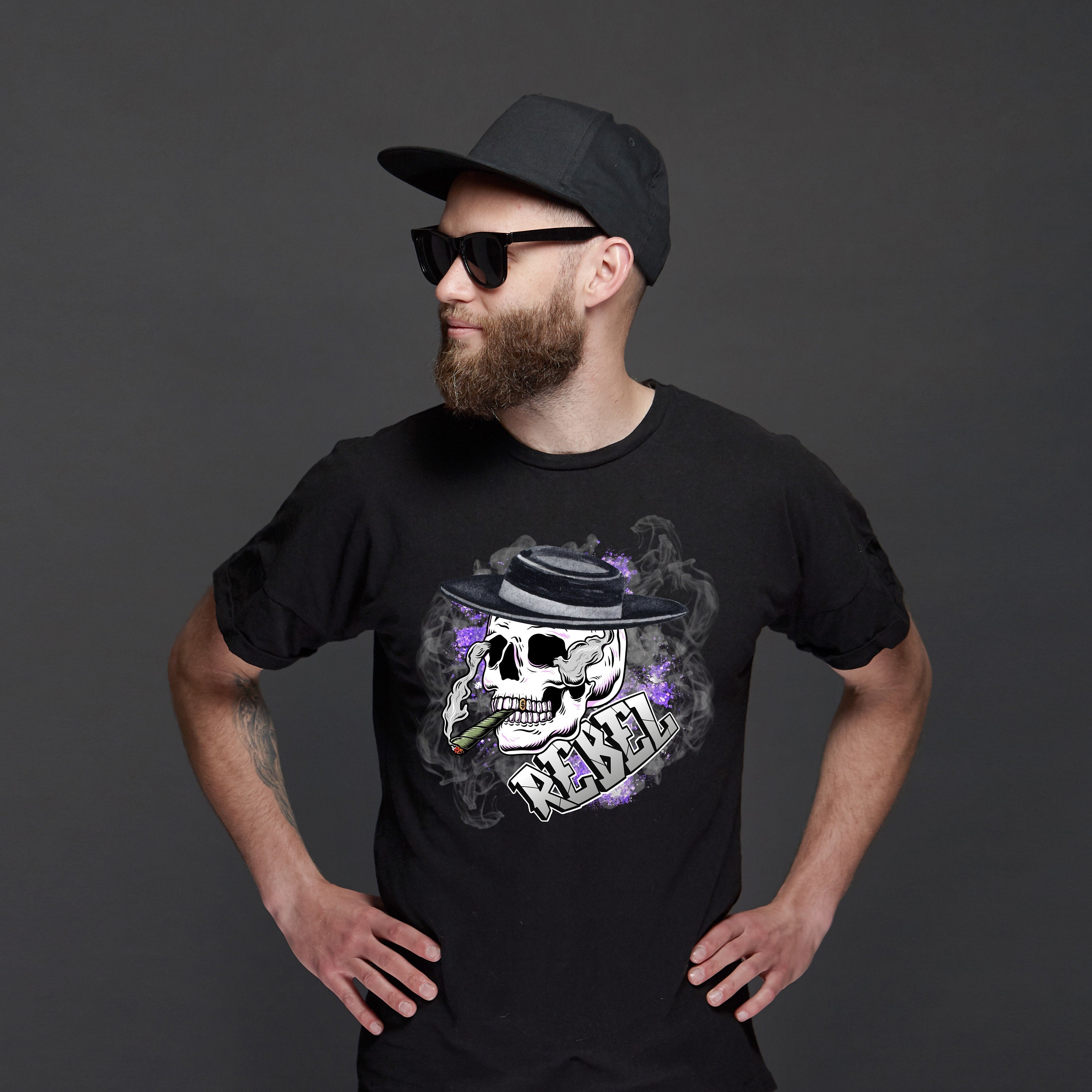 Rebel Skull Design PNG JPG File Instant Download Printable Png T Shirt ...