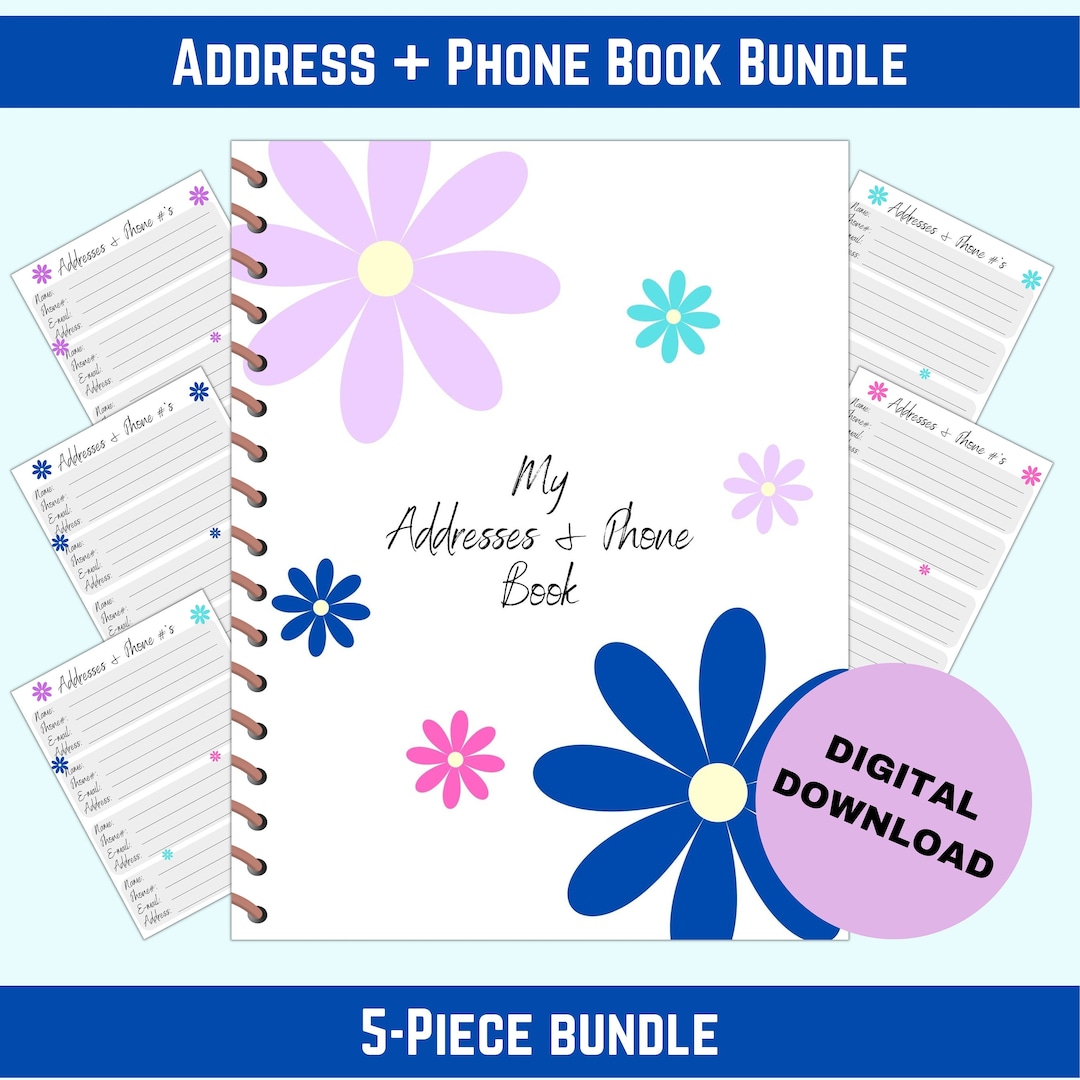 Instant Download Address Phone Organizer Address Organizer Digital ...