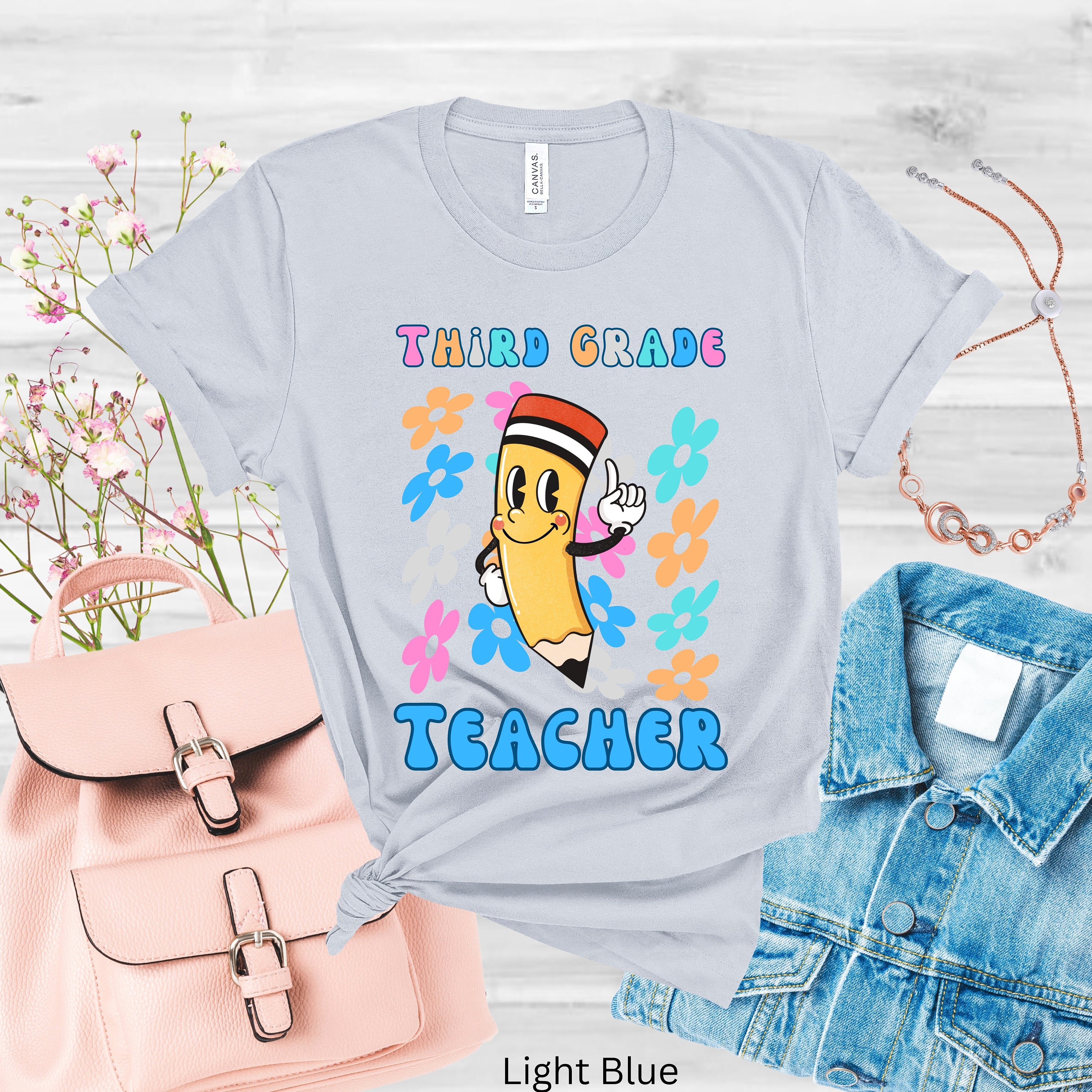 Retro Third Grade Teacher PNG for Tshirt 3rd Grade Teacher JPG Instant ...