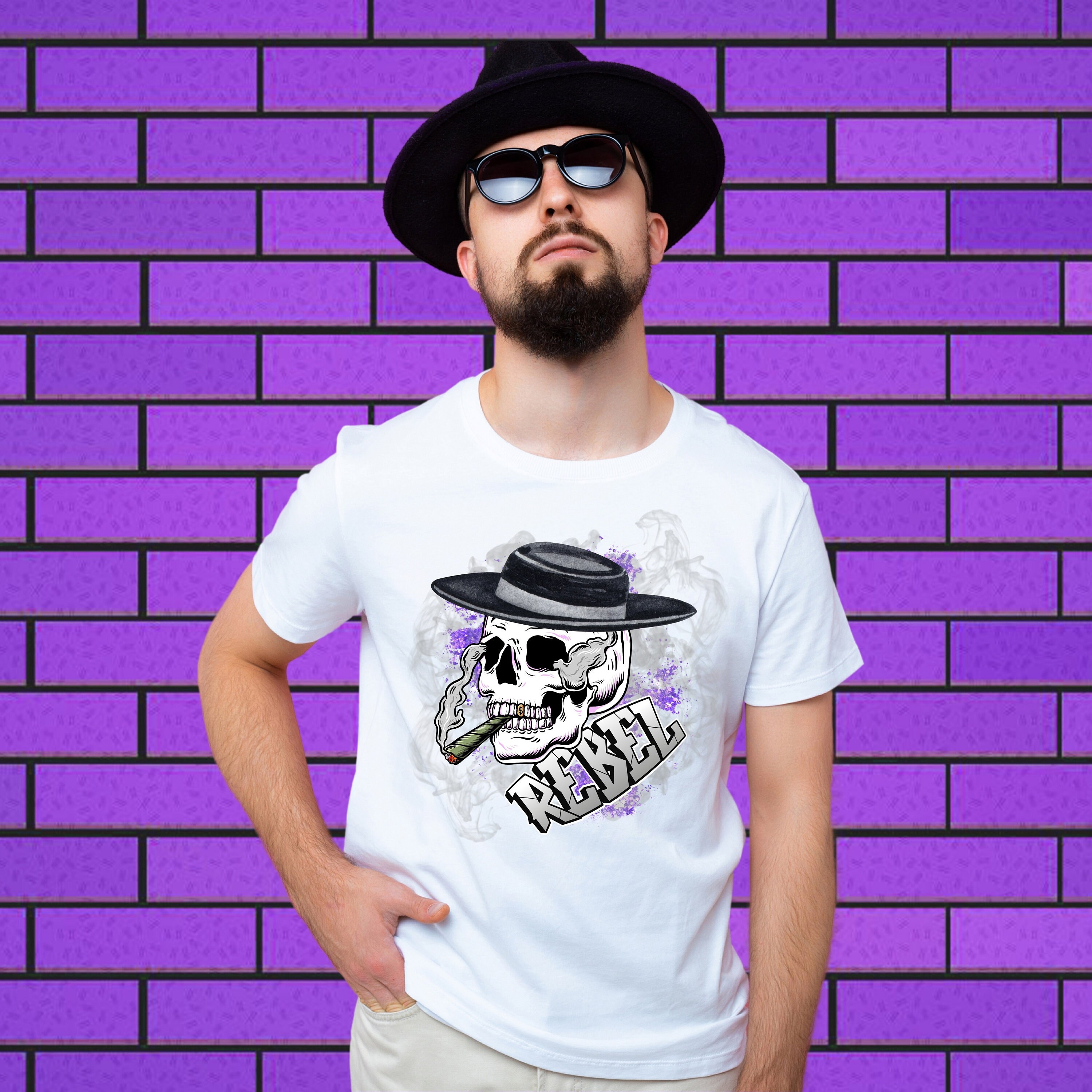 Rebel Skull Design PNG JPG File Instant Download Printable Png T Shirt ...
